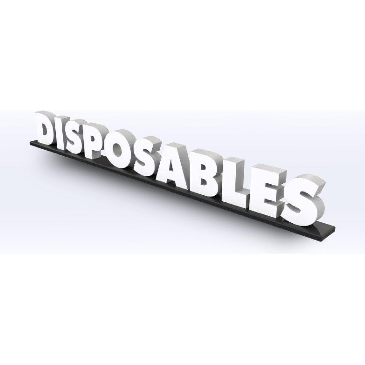 SIGNS | ACRYLIC DISPOSABLES SIGN – SeattleDesignLab