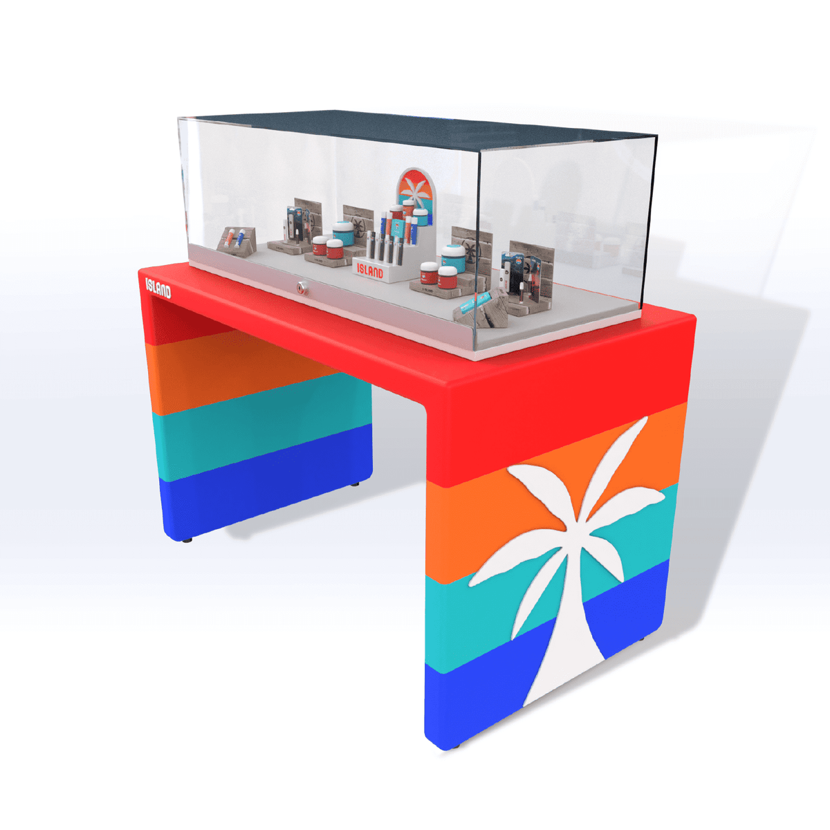 CUSTOM FREESTANDING SECURE RETAIL DISPLAY – SeattleDesignLab