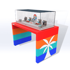 CUSTOM FREESTANDING SECURE RETAIL DISPLAY – SeattleDesignLab