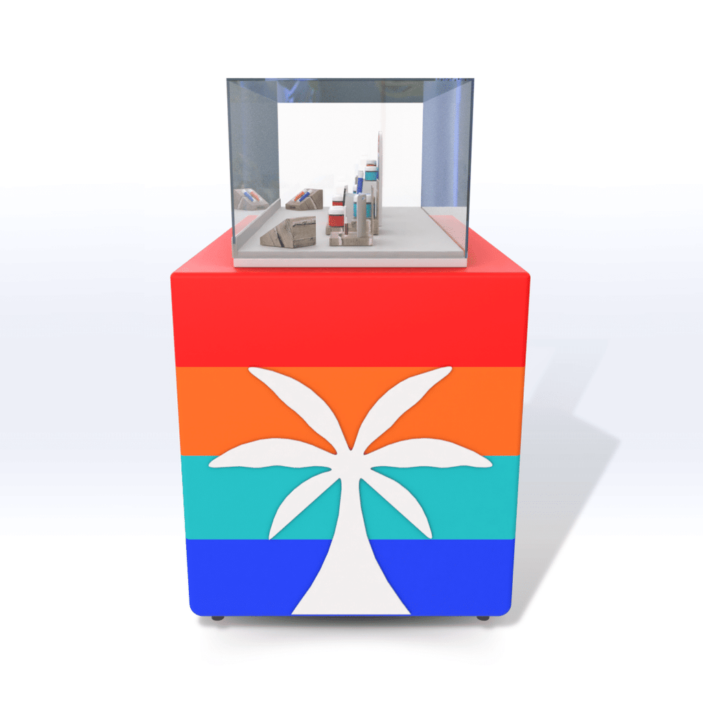 CUSTOM FREESTANDING SECURE RETAIL DISPLAY – SeattleDesignLab