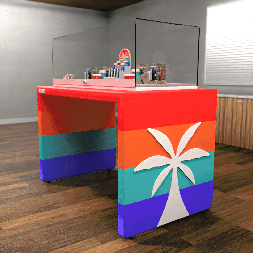 CUSTOM FREESTANDING SECURE RETAIL DISPLAY – SeattleDesignLab