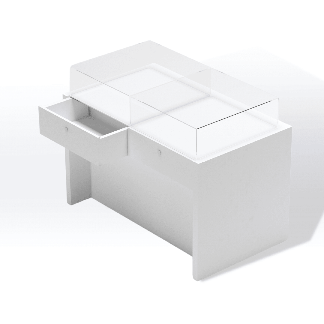 CUSTOM FREESTANDING SECURE RETAIL DISPLAY – SeattleDesignLab