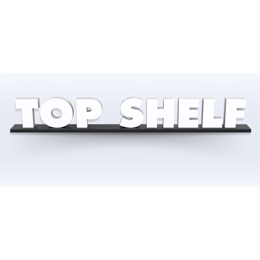 SIGNS | ACRYLIC TOP SHELF SIGN – SeattleDesignLab