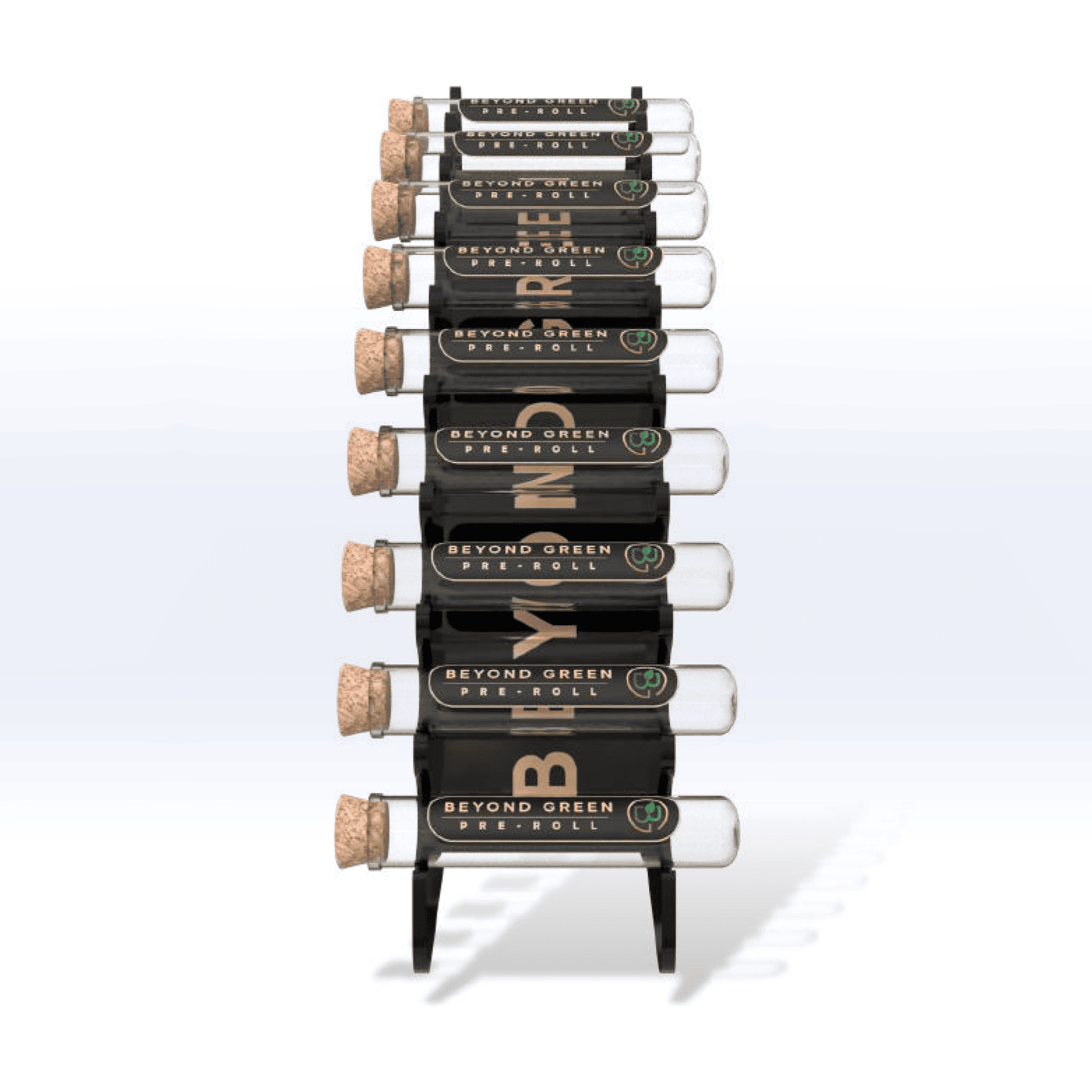 CUSTOM | ACRYLIC 9-TUBE PRE-ROLL STARBURST DISPLAY – SeattleDesignLab